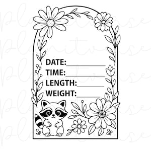 SVG Baby Birth Stat Laser Files, Baby Announcement SVG, Birth Stats ...