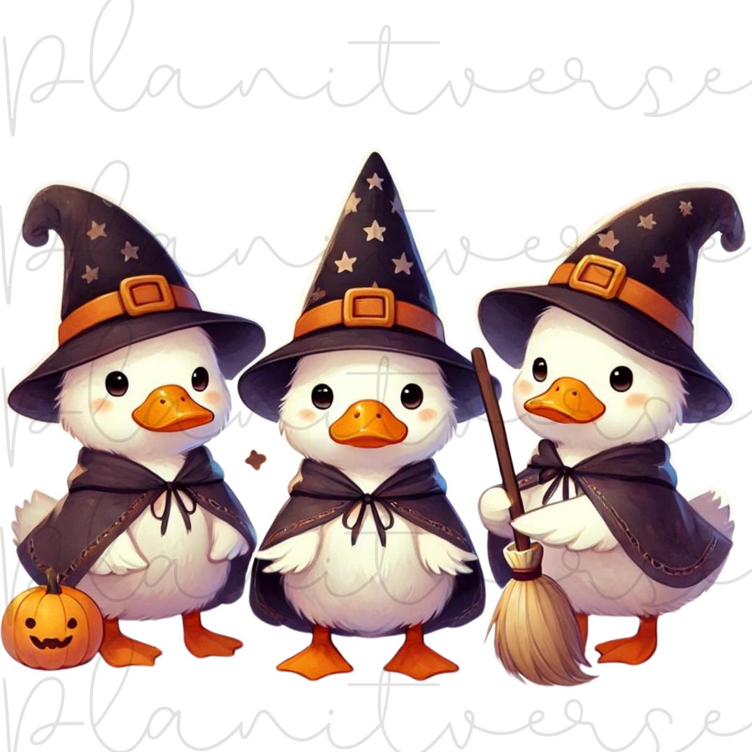 Duck Witches Halloween PNG, Halloween PNG, Duck Png, Halloween ...