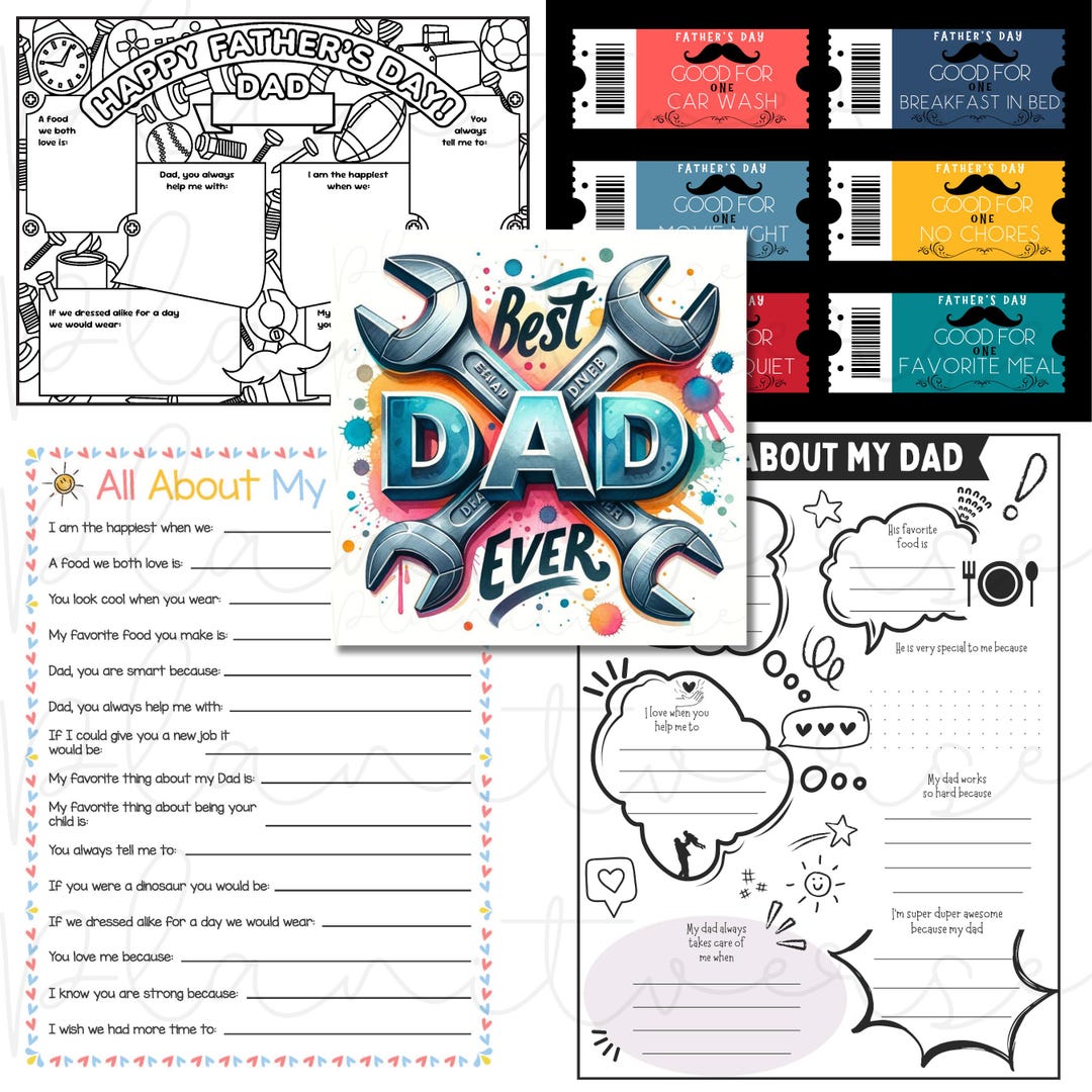 Fathers Day Bundle, Fathers Day Png, Dad Png, Fathers Day Gift From ...