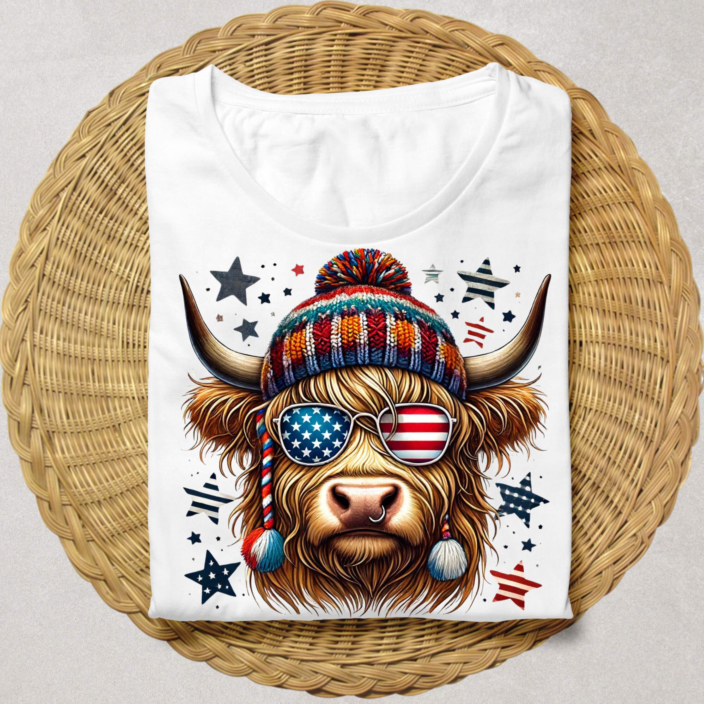 Patriotic Cow PNG, Highland Cow PNG, American Cow PNG, Cow Png ...