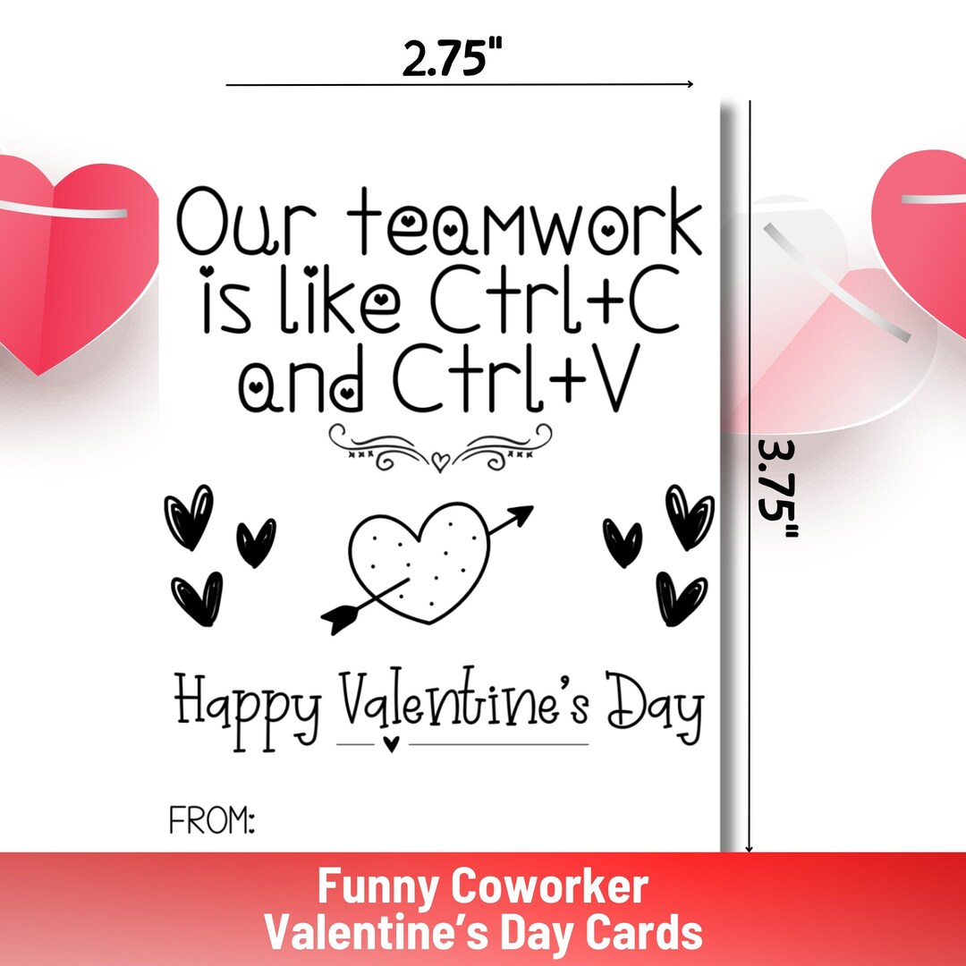 Funny Coworker Gift, Funny Valentine Card, Coworker Valentine Gift ...