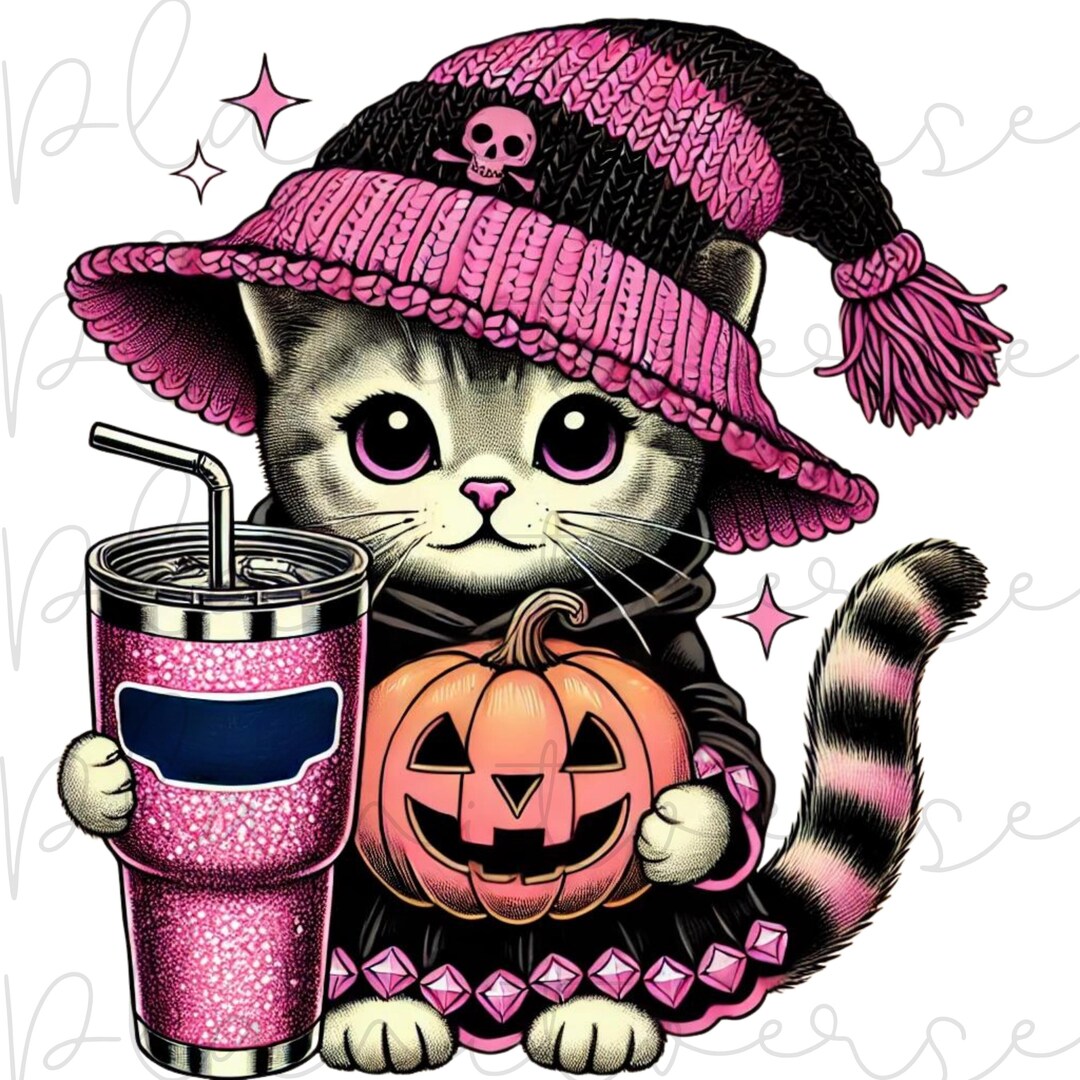 Halloween PNG, Cat Witch PNG, Witchy Cat Png, Halloween Sublimation ...