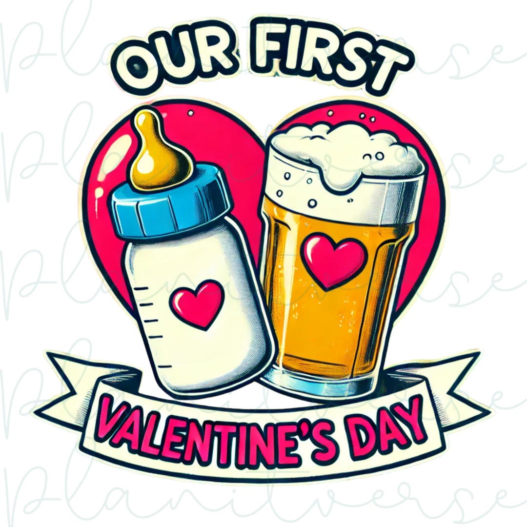 Our First Valentine's Day PNG, Valentines Day PNG, Our First Valentine ...
