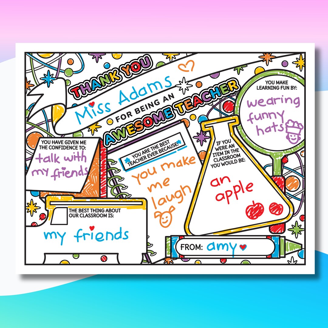 Teacher Appreciation Gift, Thank You Teacher Gift, Teacher Appreciation ...