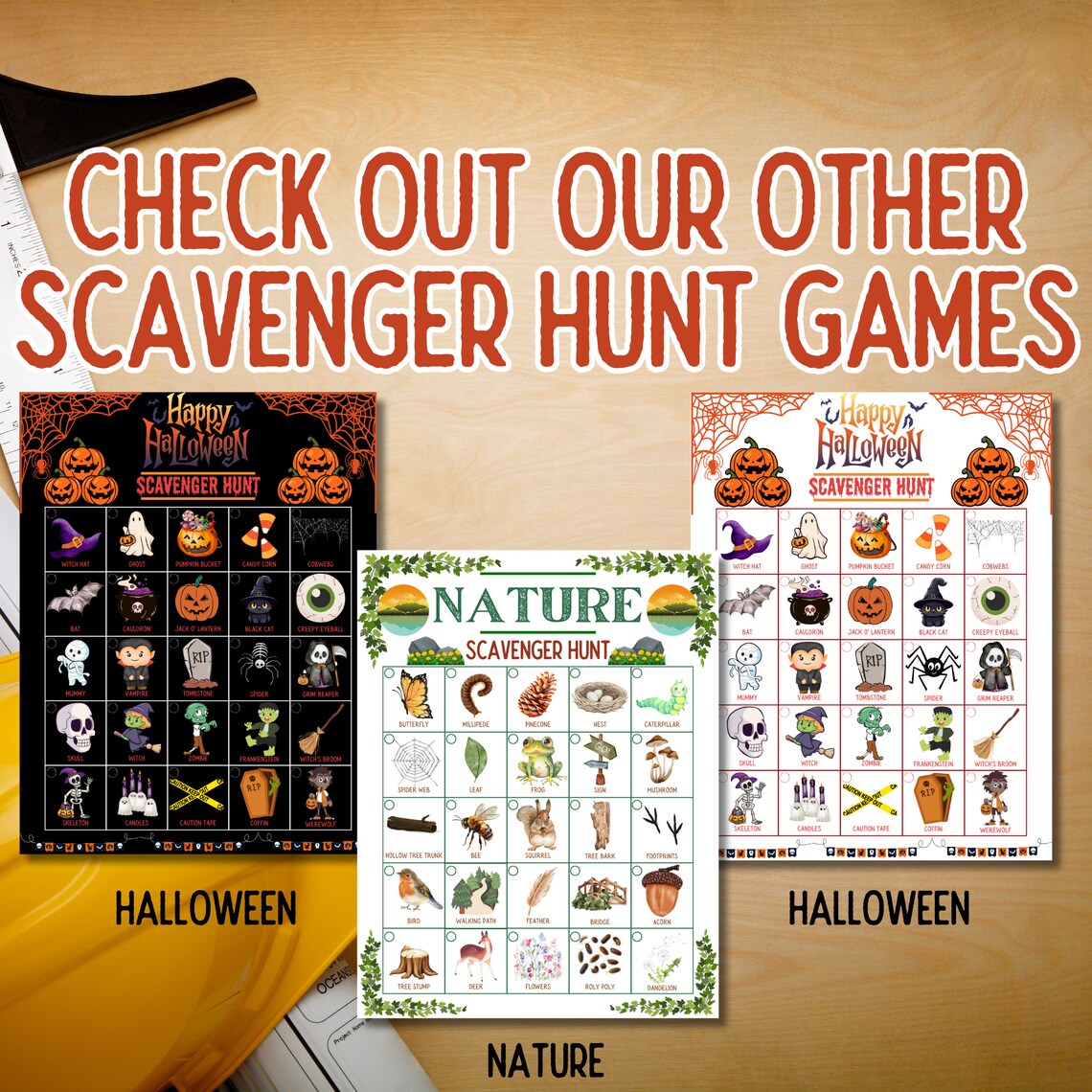 Construction Scavenger Hunt for Kids, Scavenger Hunt, Scavenger Hunt ...