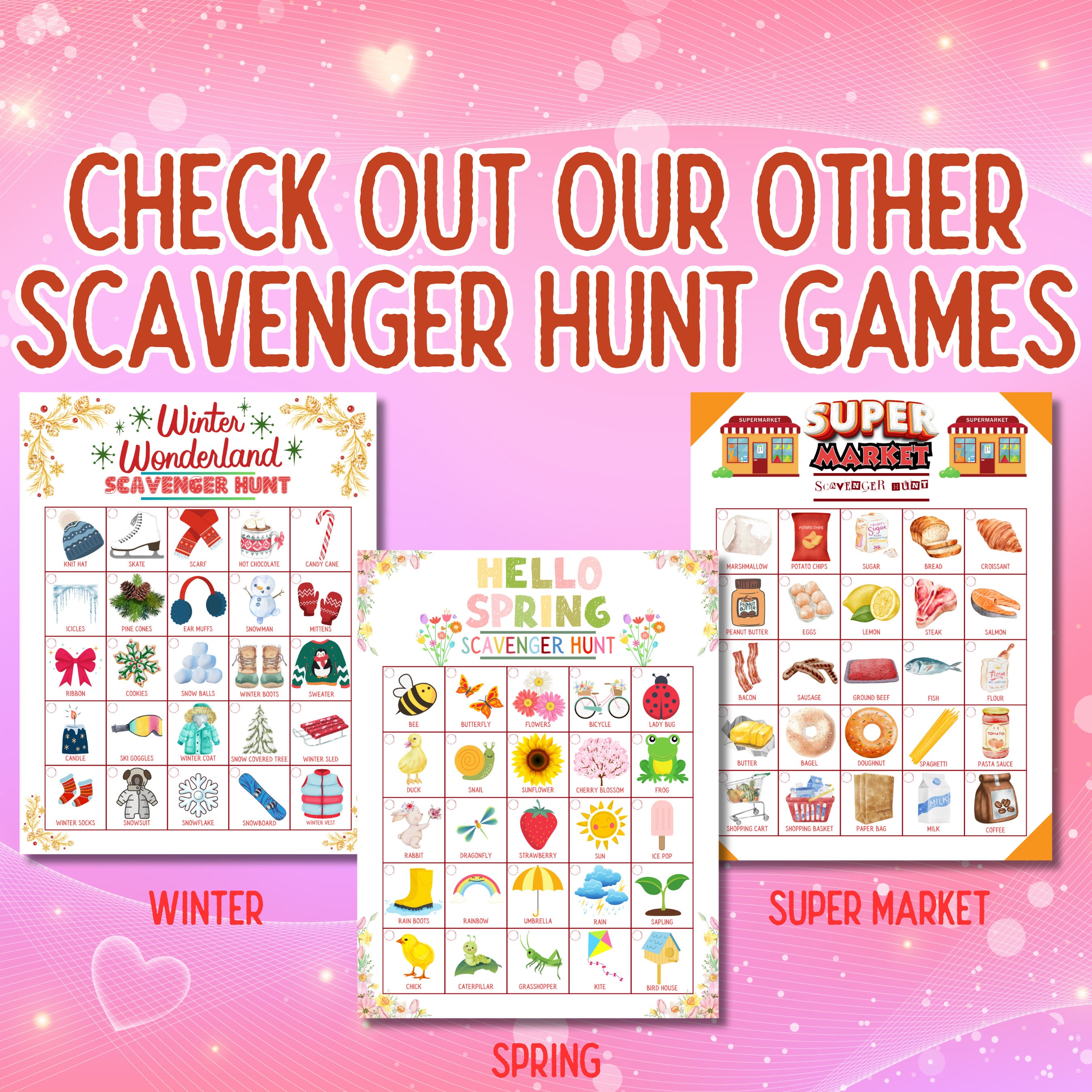 Valentine's Day Scavenger Hunt for Kids, Scavenger Hunt, Scavenger Hunt ...