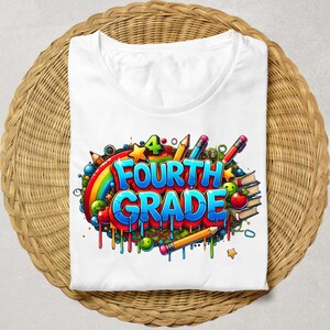Fourth Grade PNG, Fourth Grade Teacher Shirt, Back to School PNG ...