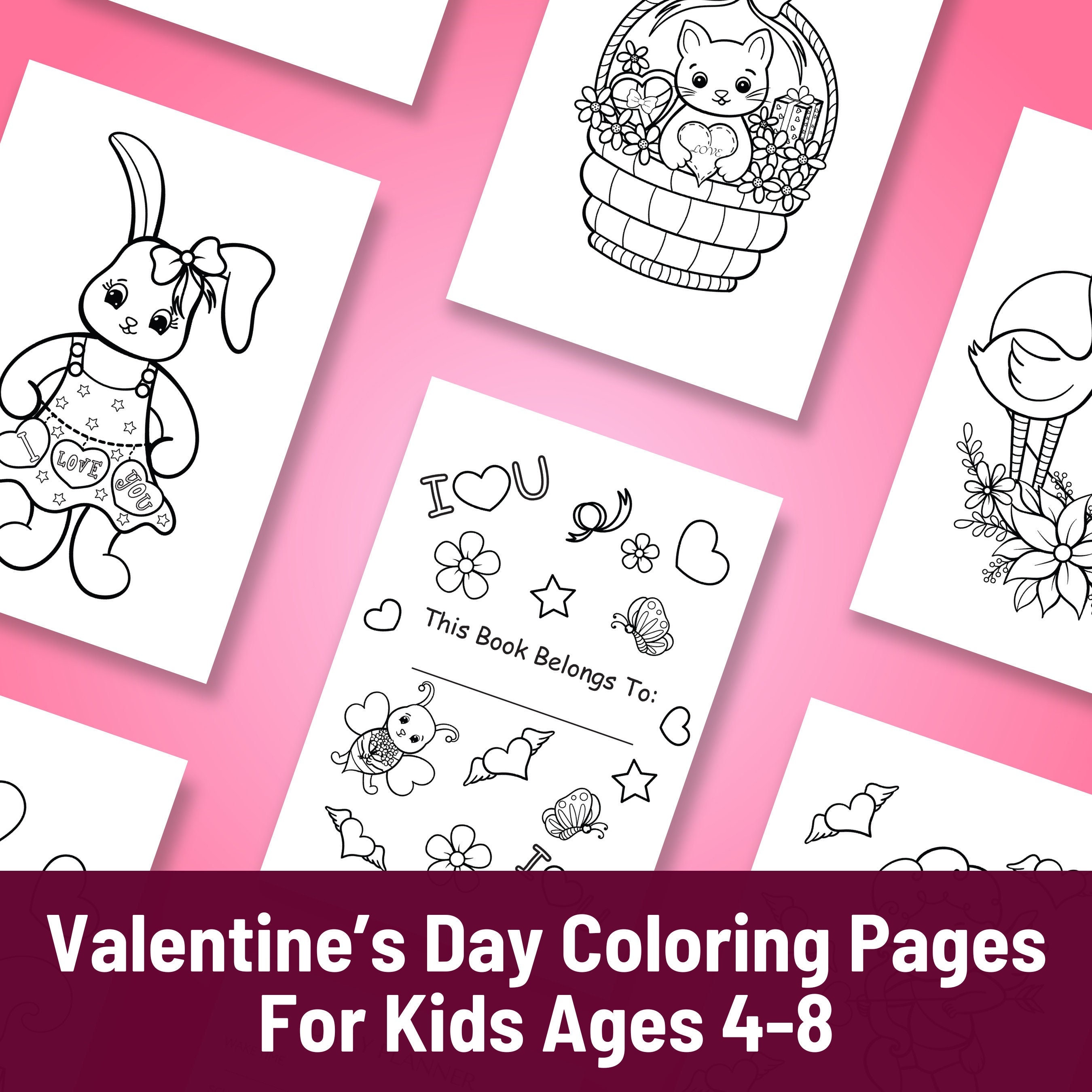 Valentine's Day Coloring Pages, Coloring Pages for Kids, Valentine's ...
