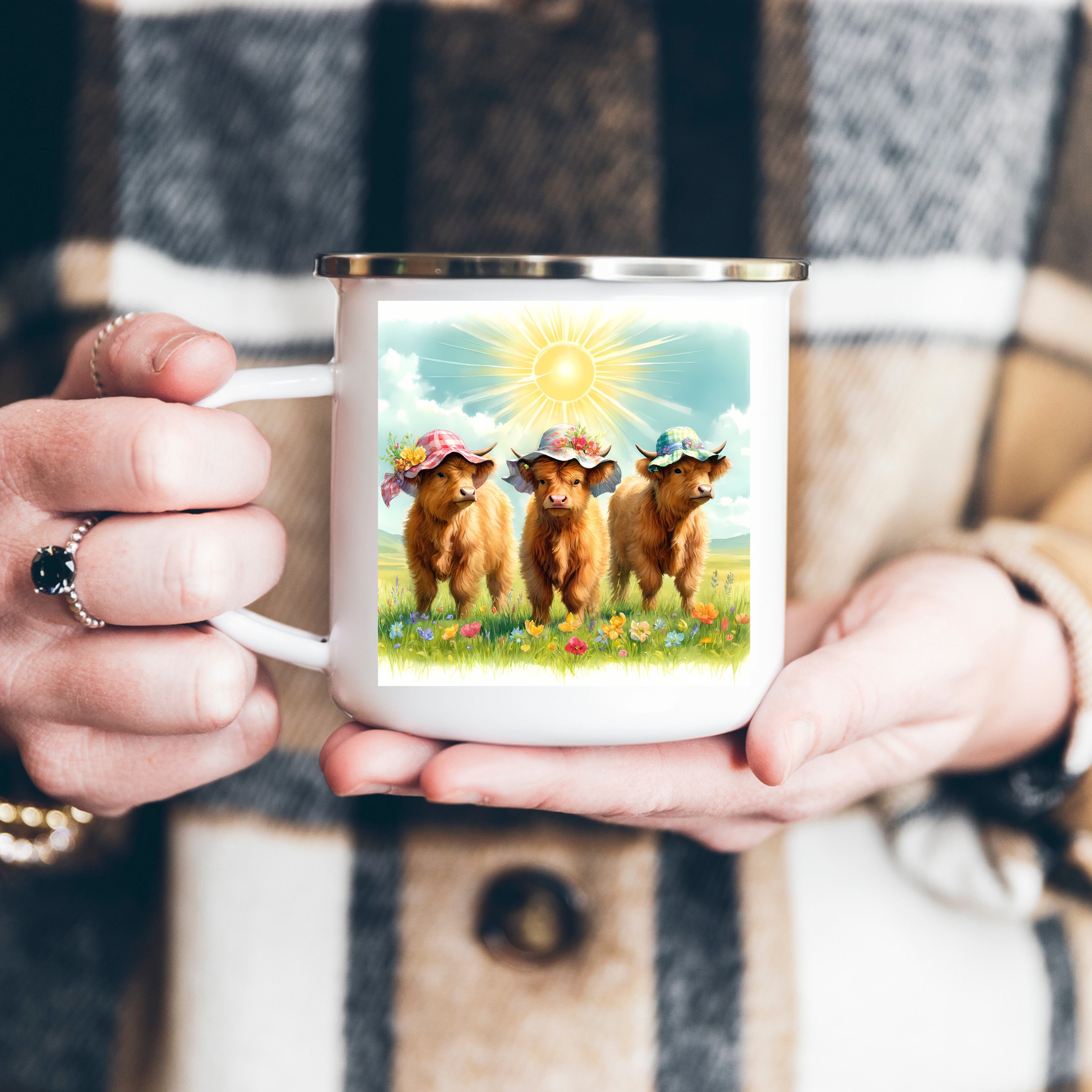 Highland Cow PNG, Spring Highland Cows PNG, Hello Spring PNG Designs ...