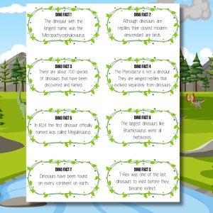 Dinosaur Scavenger Hunt, Dino Scavenger Hunt, Dinosaur Party Game, Dino ...