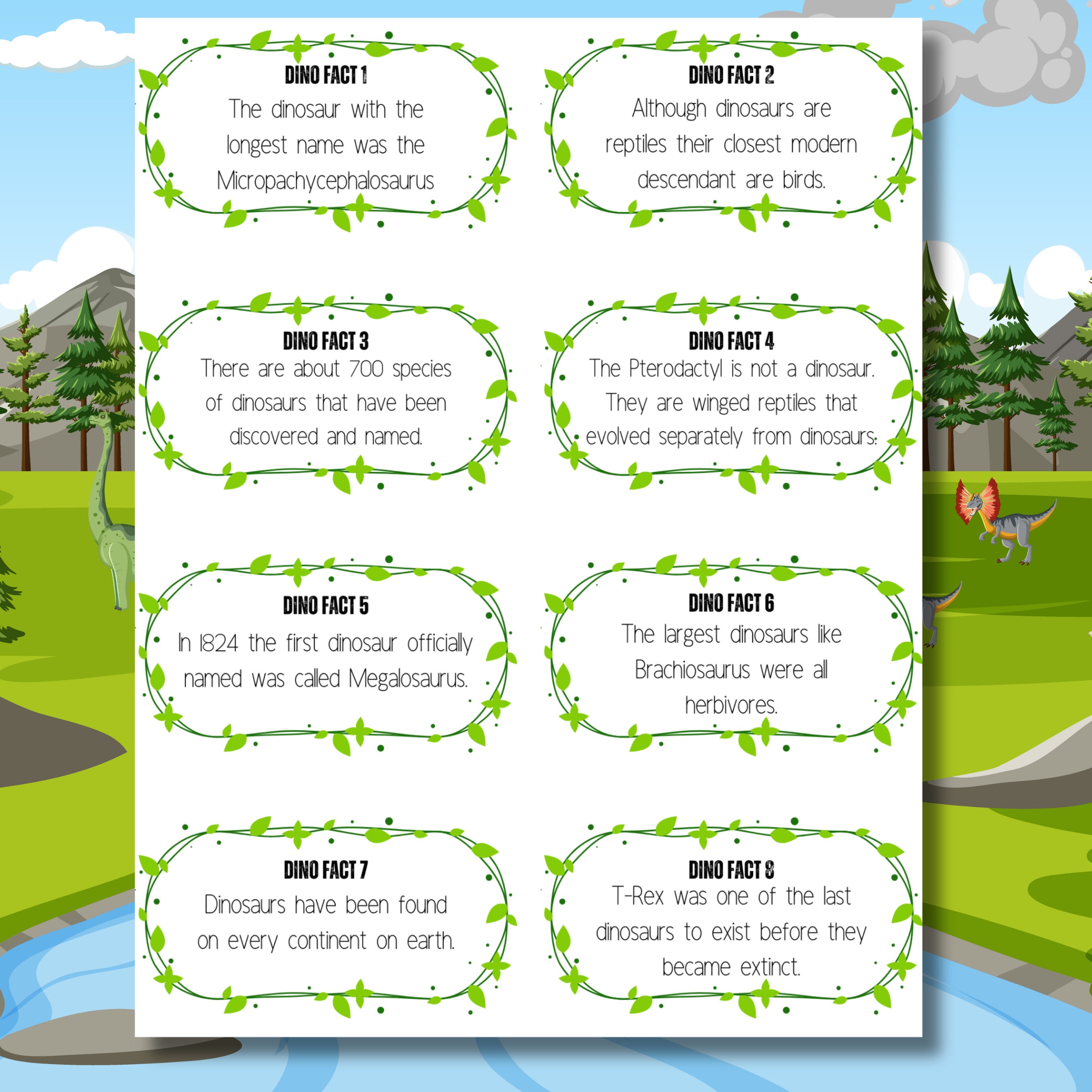 Dinosaur Scavenger Hunt, Dino Scavenger Hunt, Dinosaur Party Game, Dino ...