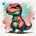 Funny Dinosaur PNG, Grumpy T-rex Clipart, Funny Trex, Clipart Dinosaur ...