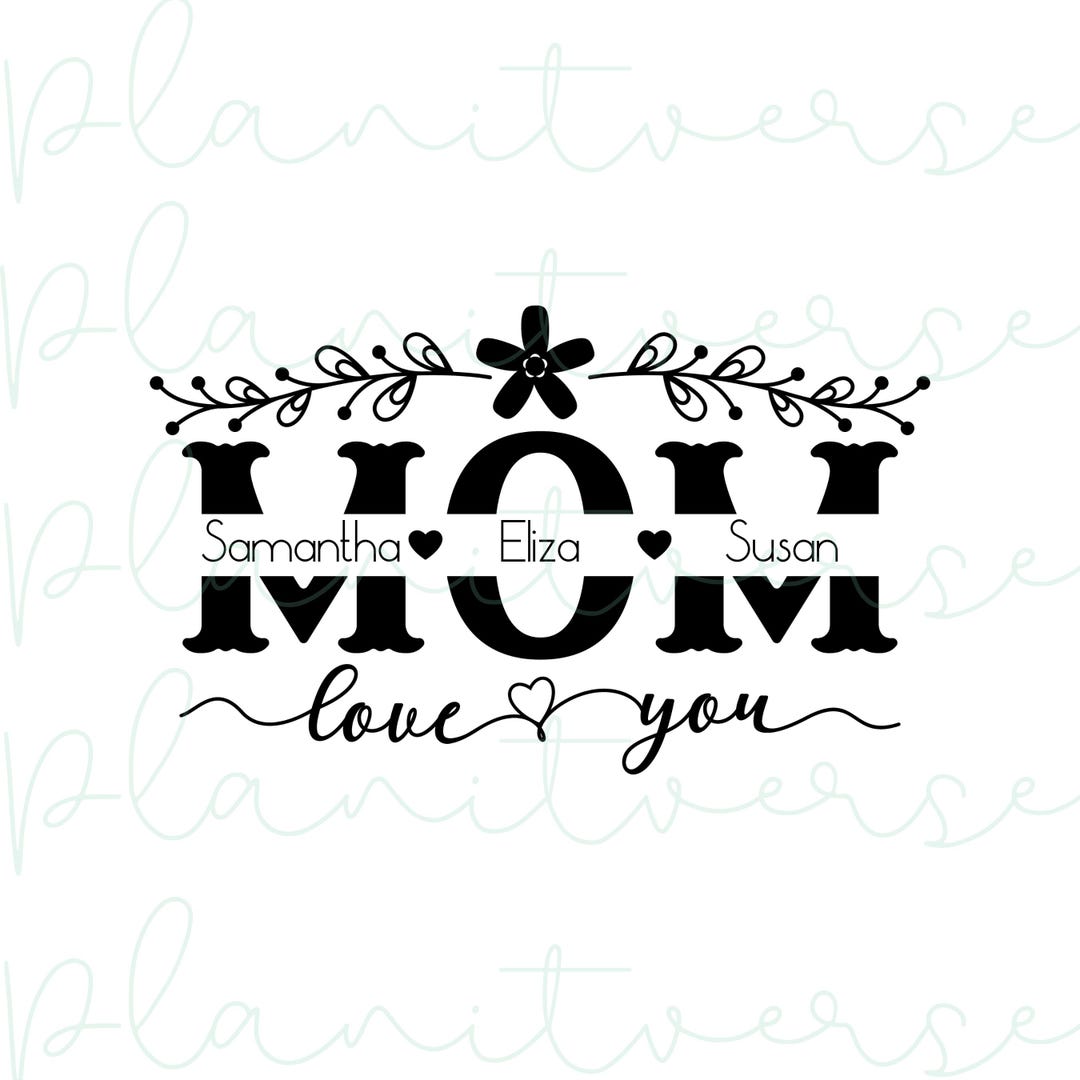 Mom SVG, Mother Svg, Mother's Day SVG, Mom Split Name Frame Svg, Mum ...