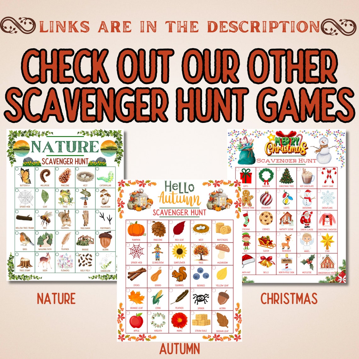Scavenger Hunt for Kids, Scavenger Hunt, Thanksgiving Scavenger Hunt ...
