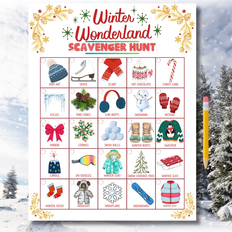 Scavenger Hunt, Scavenger Hunt for Kids, Christmas Scavenger Hunt ...