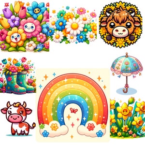 Spring Clipart Bundle, Spring Clip Art, Cute Spring Clipart, Spring PNG ...