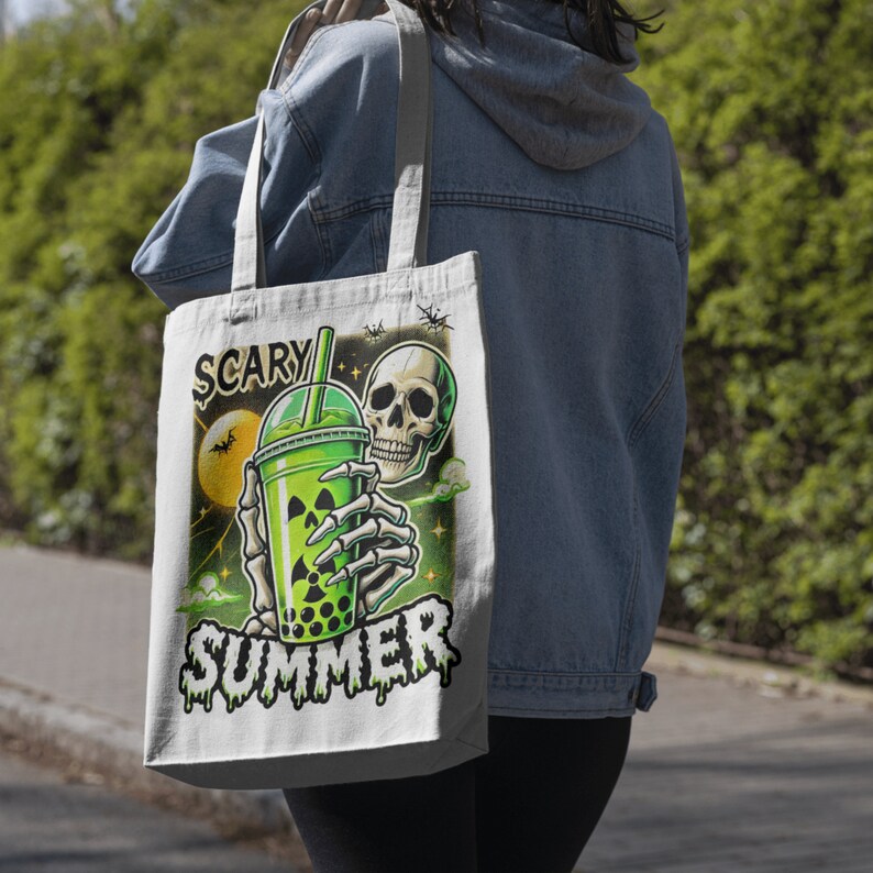 Boba Tea, Spooky Summer PNG, Summer Vibes Skeleton Clipart, Scary ...