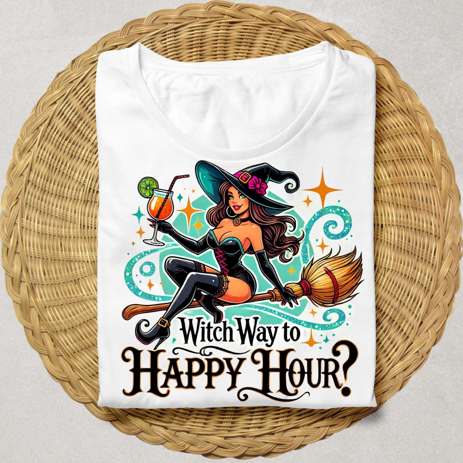 Witch Way to Happy Hour? PNG, Spooky Season, Halloween Witch PNG, Witch ...