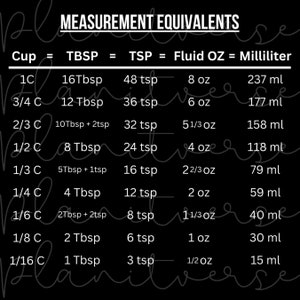 Kitchen Measurement Conversion Chart, Conversion Chart, Baking ...