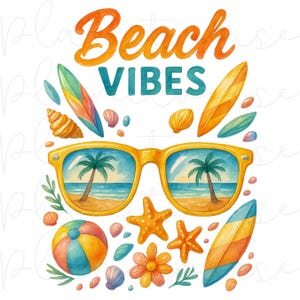 Beach Vibes PNG, Beach PNG, Summer PNG, Summertime, Summer Vibes ...