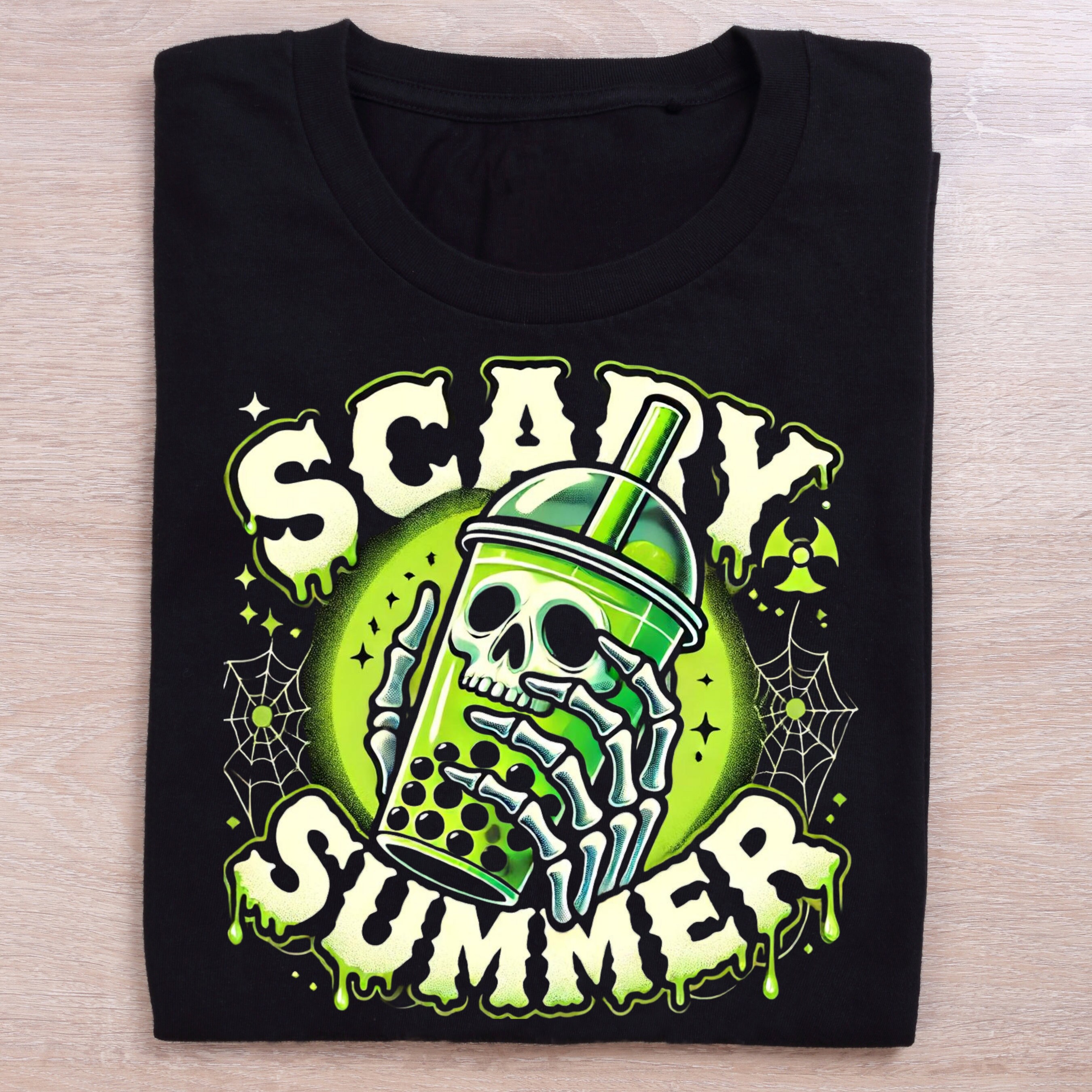 Boba Tea, Spooky Summer PNG, Summer Vibes Skeleton Clipart, Scary ...