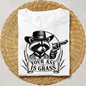 Ihr Esel ist Grass Waschbär PNG, Waschbär im Vintage-Stil, Lustiger ...