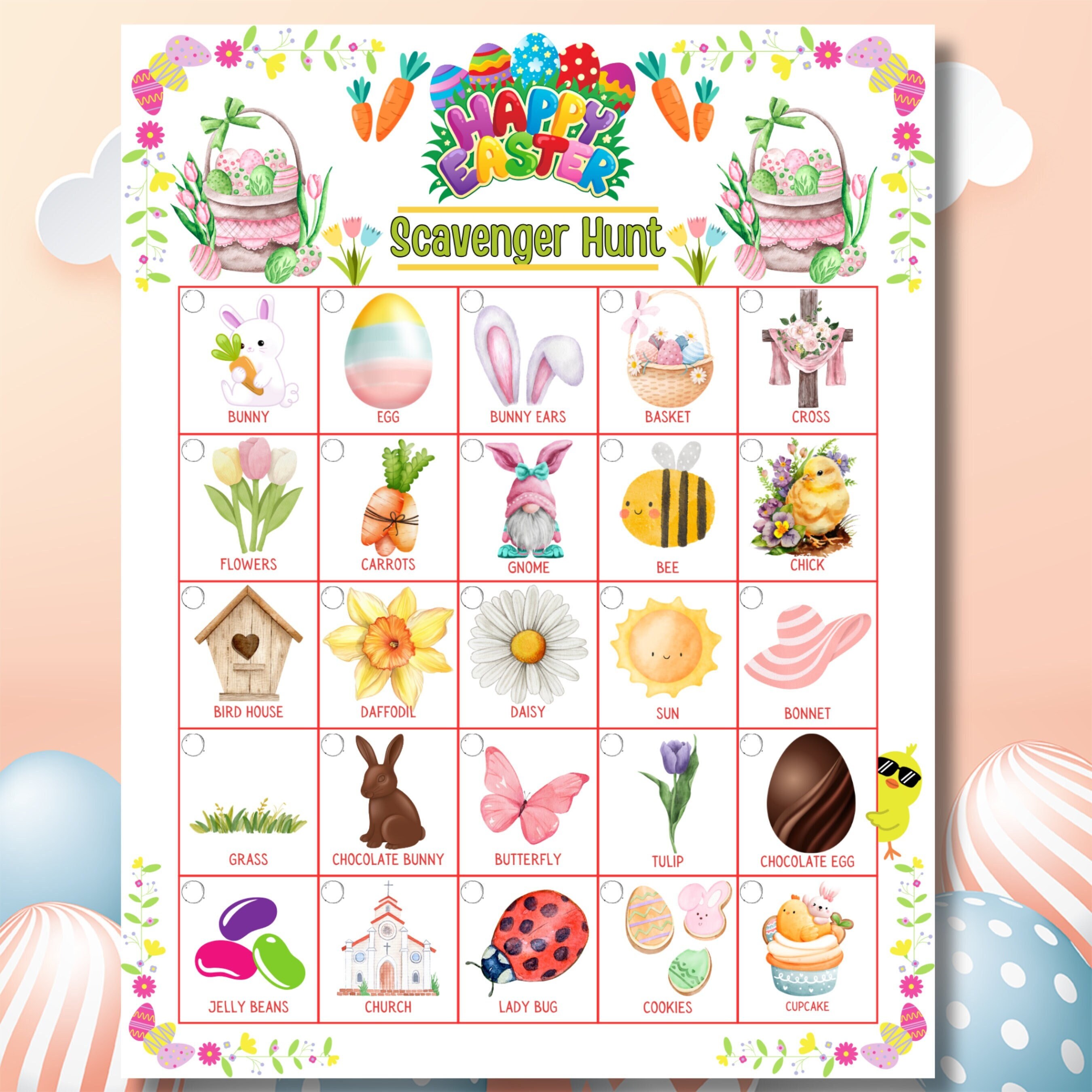 Scavenger Hunt, Easter Scavenger Hunt, Easter Scavenger Hunt for Kids ...
