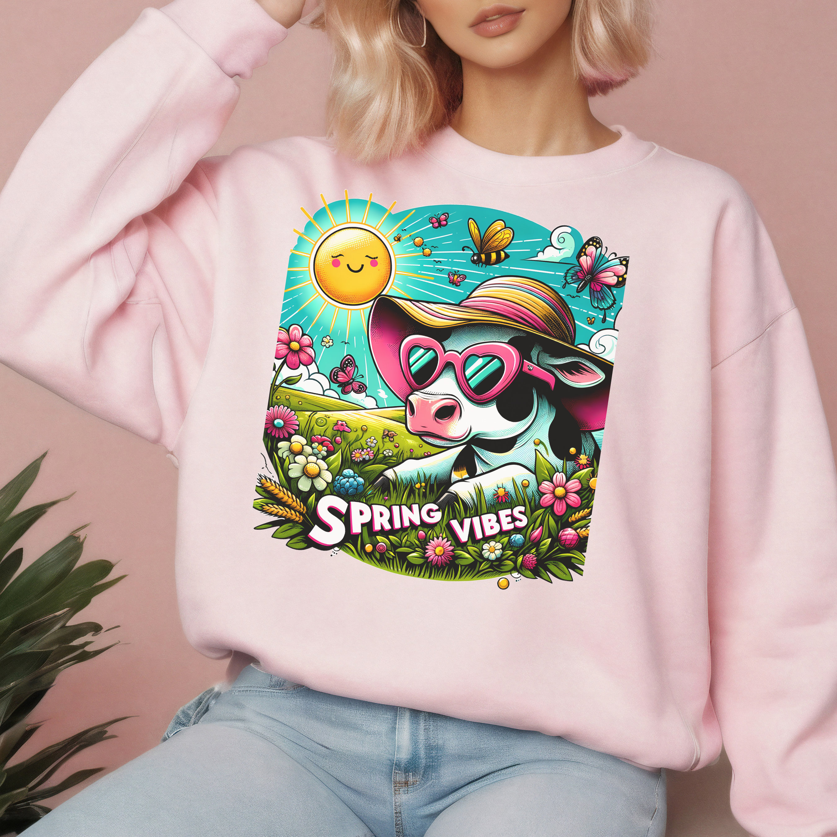 Spring Cow Png, Hello Spring PNG Designs, Spring Clipart, Spring ...