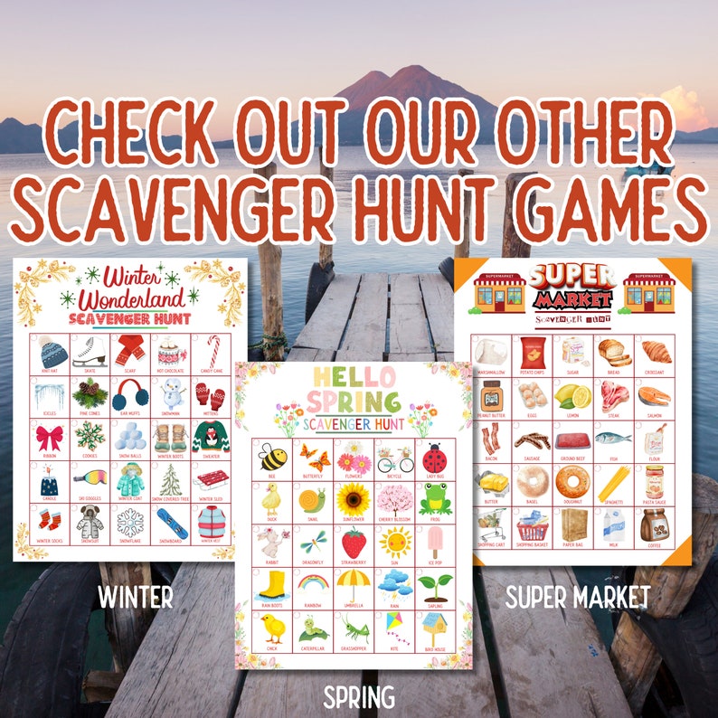 Scavenger Hunt, Lake Scavenger Hunt for Kids, Scavenger Hunt for Kids ...