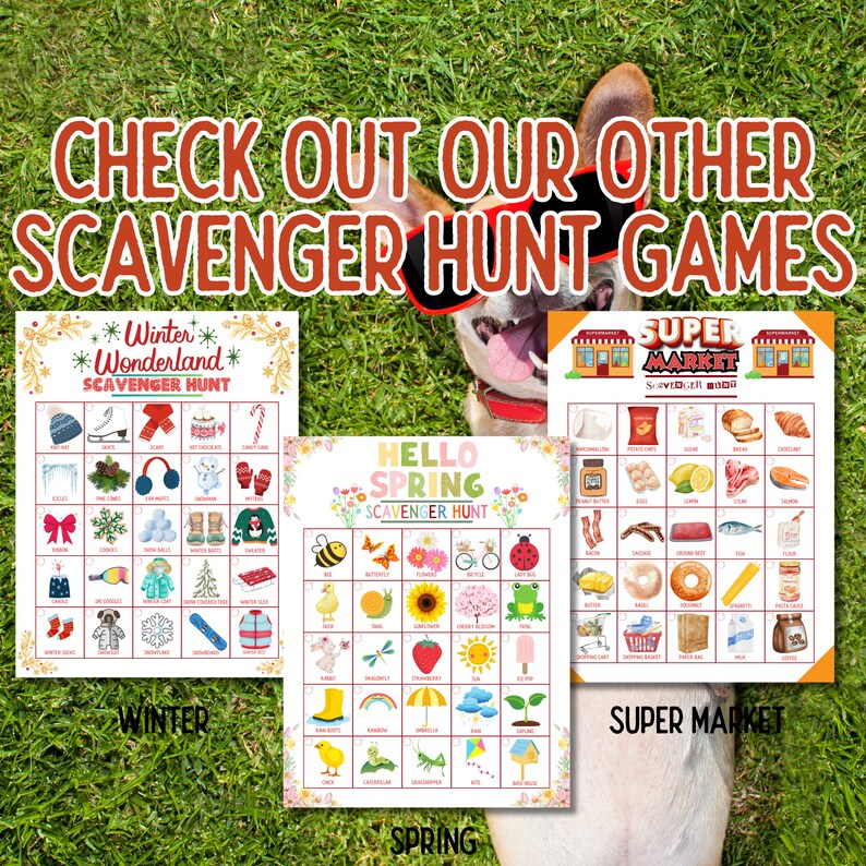 Scavenger Hunt, Dog Scavenger Hunt for Kids, Scavenger Hunt for Kids ...