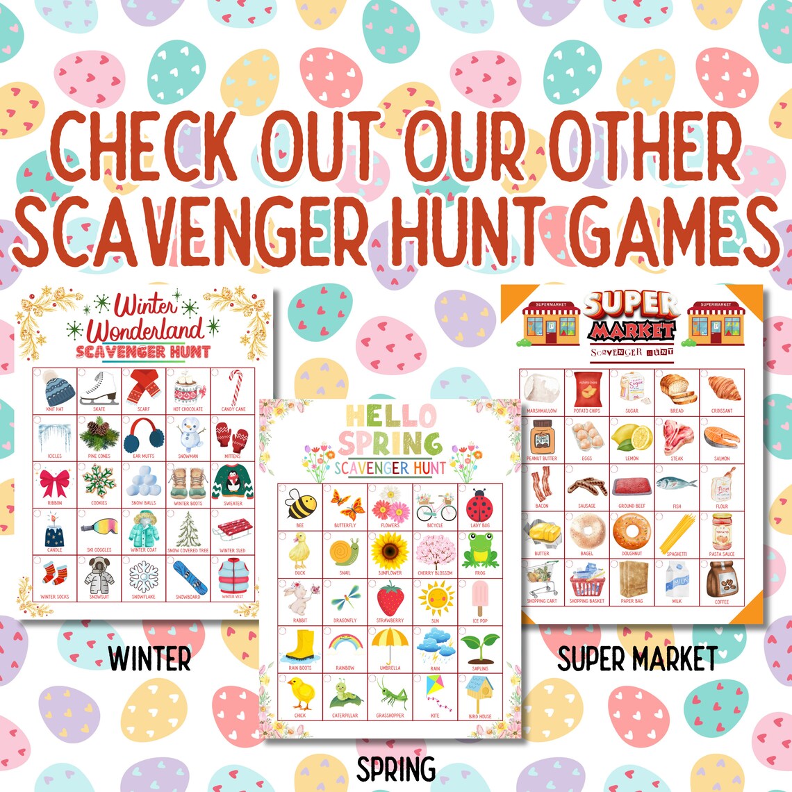 Easter Egg Scavenger Hunt, Scavenger Hunt for Kids, Scavenger Hunt ...