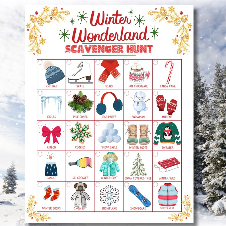 Scavenger Hunt, Scavenger Hunt for Kids, Christmas Scavenger Hunt ...