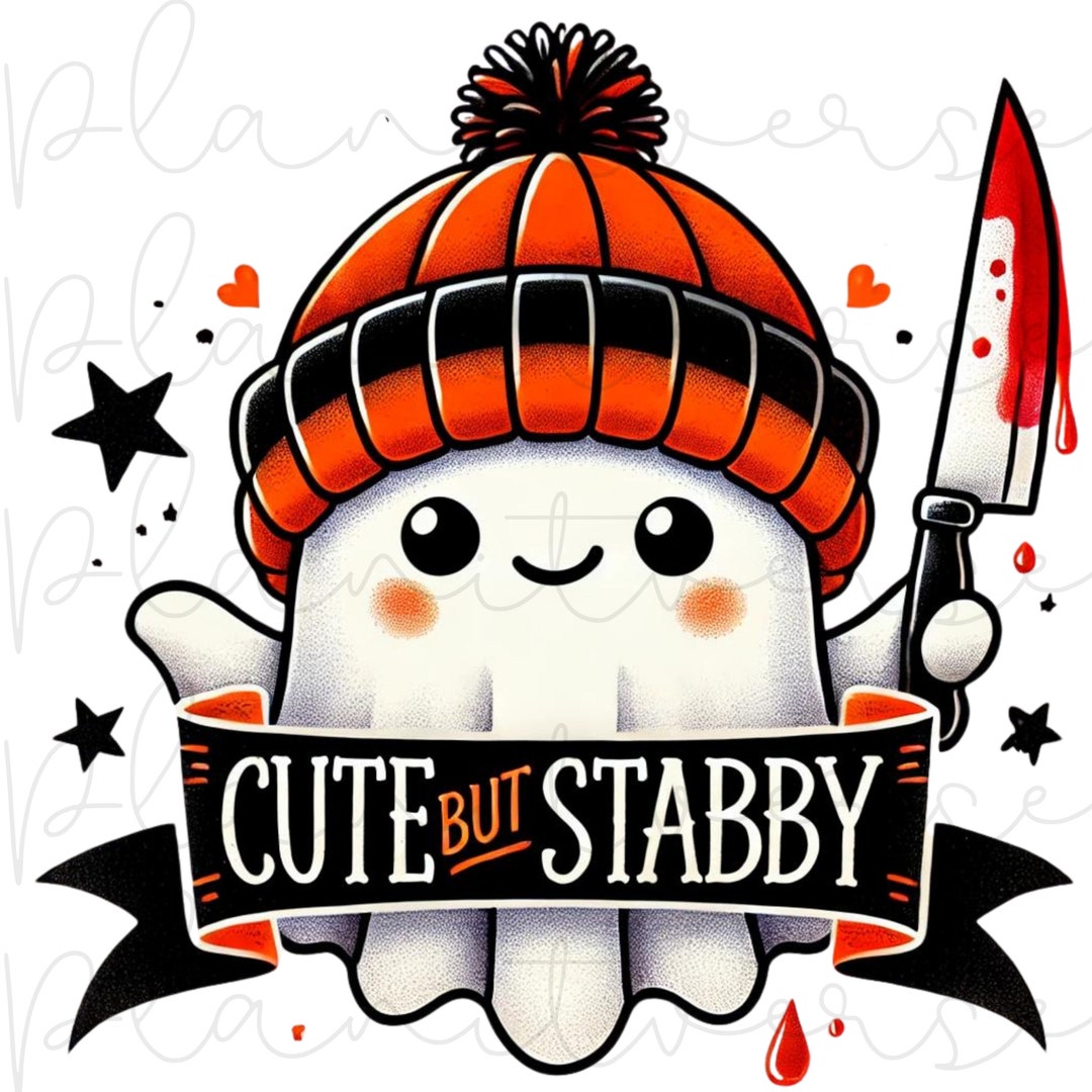 Cute but Stabby PNG, Halloween PNG, Halloween, Horror Png, Retro Png ...