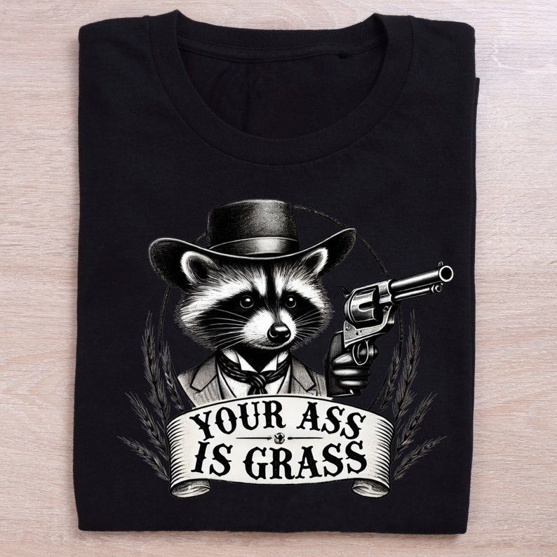 Ihr Esel ist Grass Waschbär PNG, Waschbär im Vintage-Stil, Lustiger ...