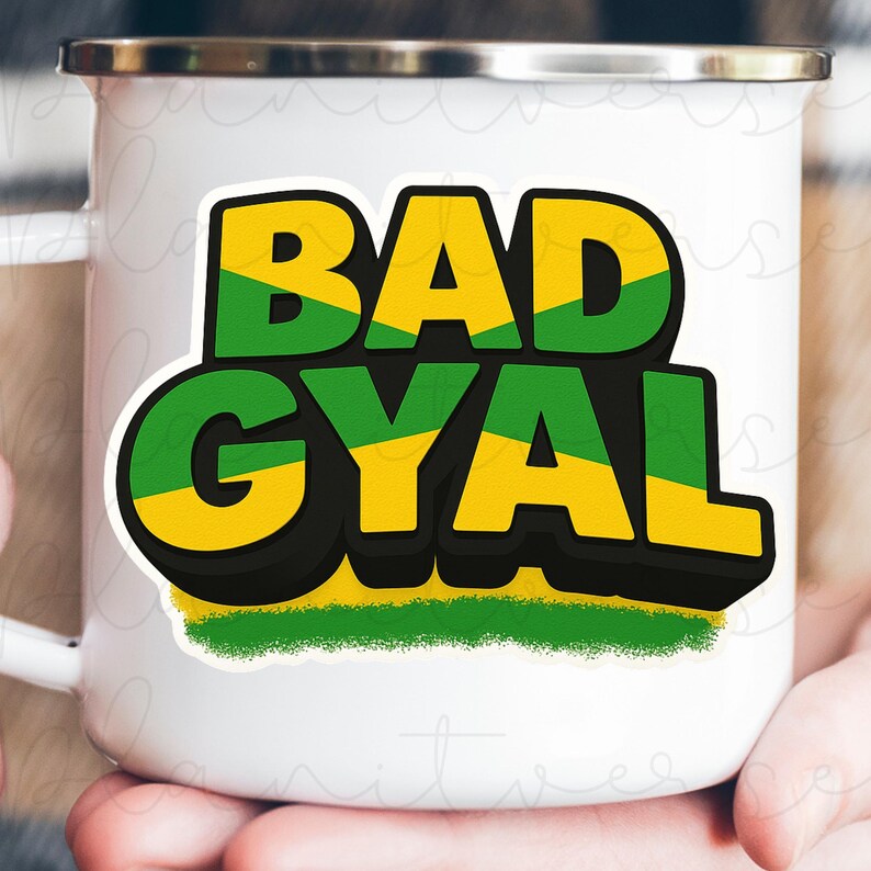 Bad Gyal PNG, Jamaica, Jamaican Flag Colors, Music Bob Marley, Land of ...