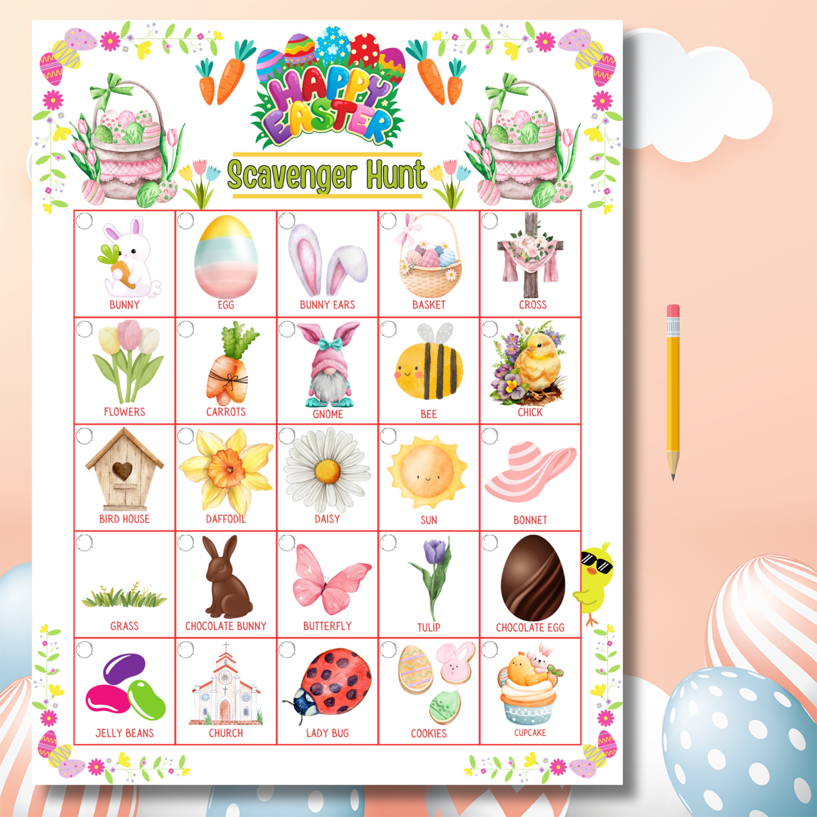 Scavenger Hunt, Easter Scavenger Hunt, Easter Scavenger Hunt for Kids ...
