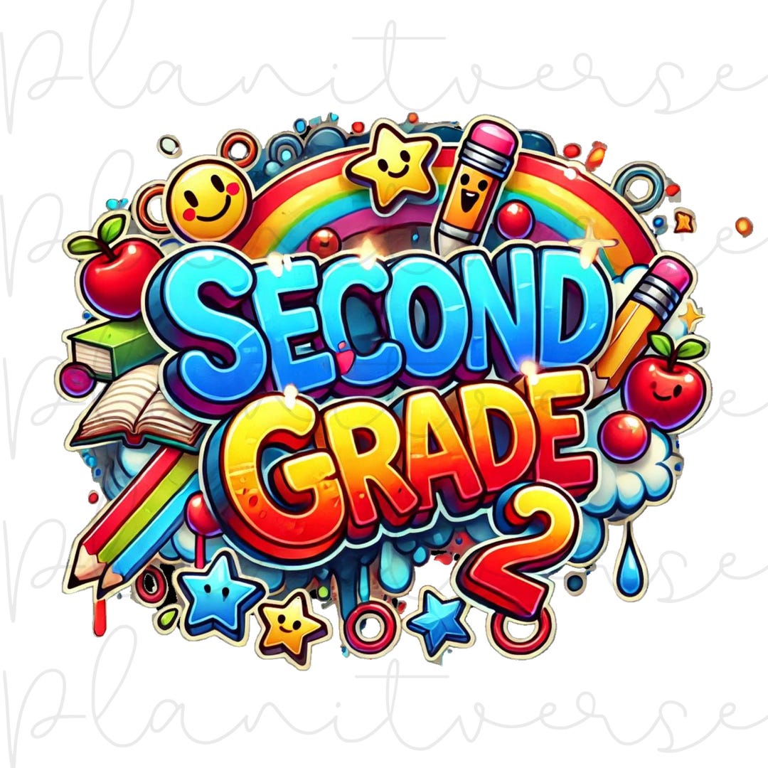 Second Grade PNG, Second Grade Teacher Shirt, Back to School PNG ...