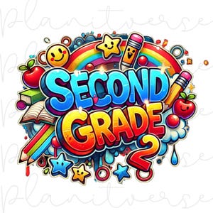 Second Grade PNG, Second Grade Teacher Shirt, Back to School PNG ...