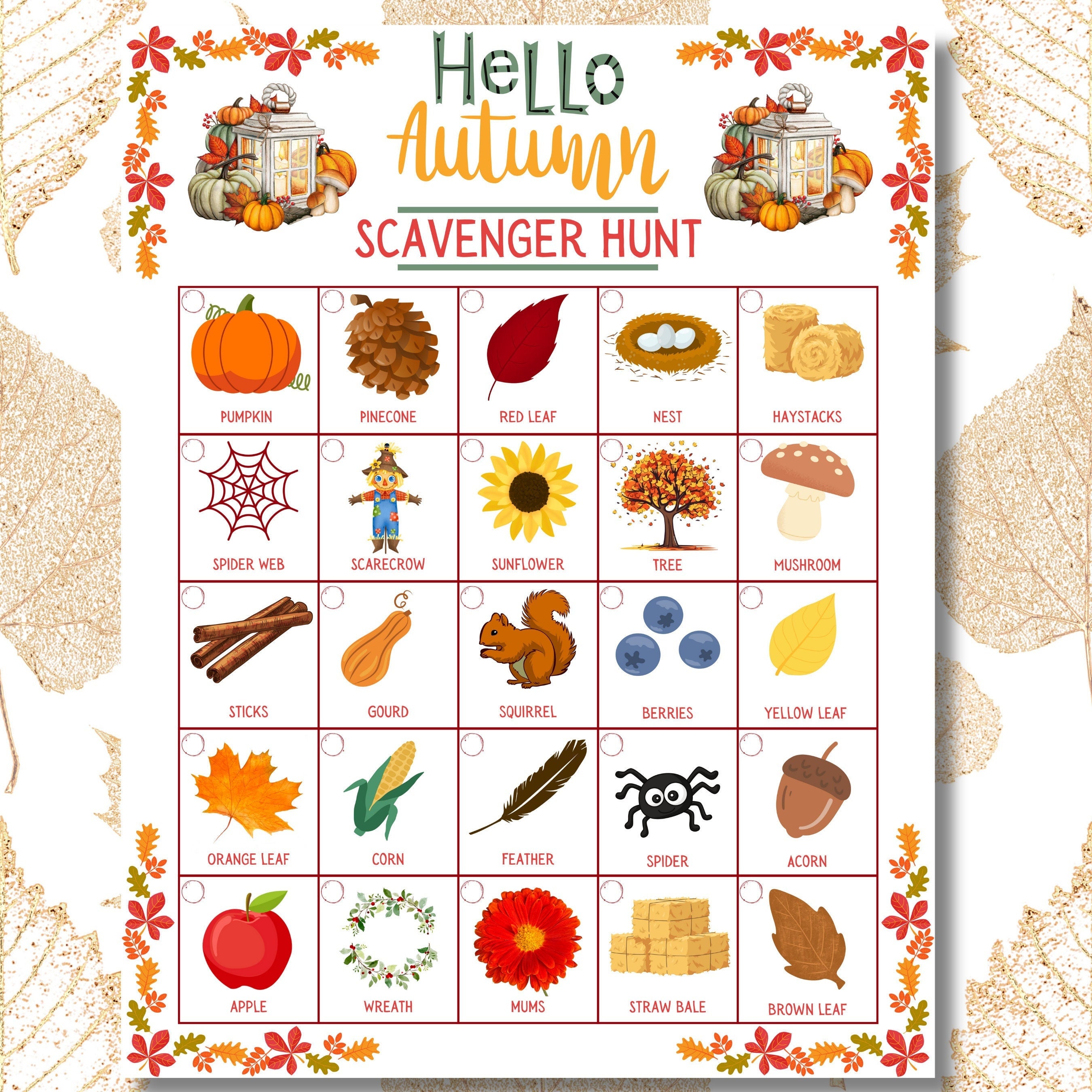 Scavenger Hunt for Kids, Scavenger Hunt, Autumn Scavenger Hunt ...