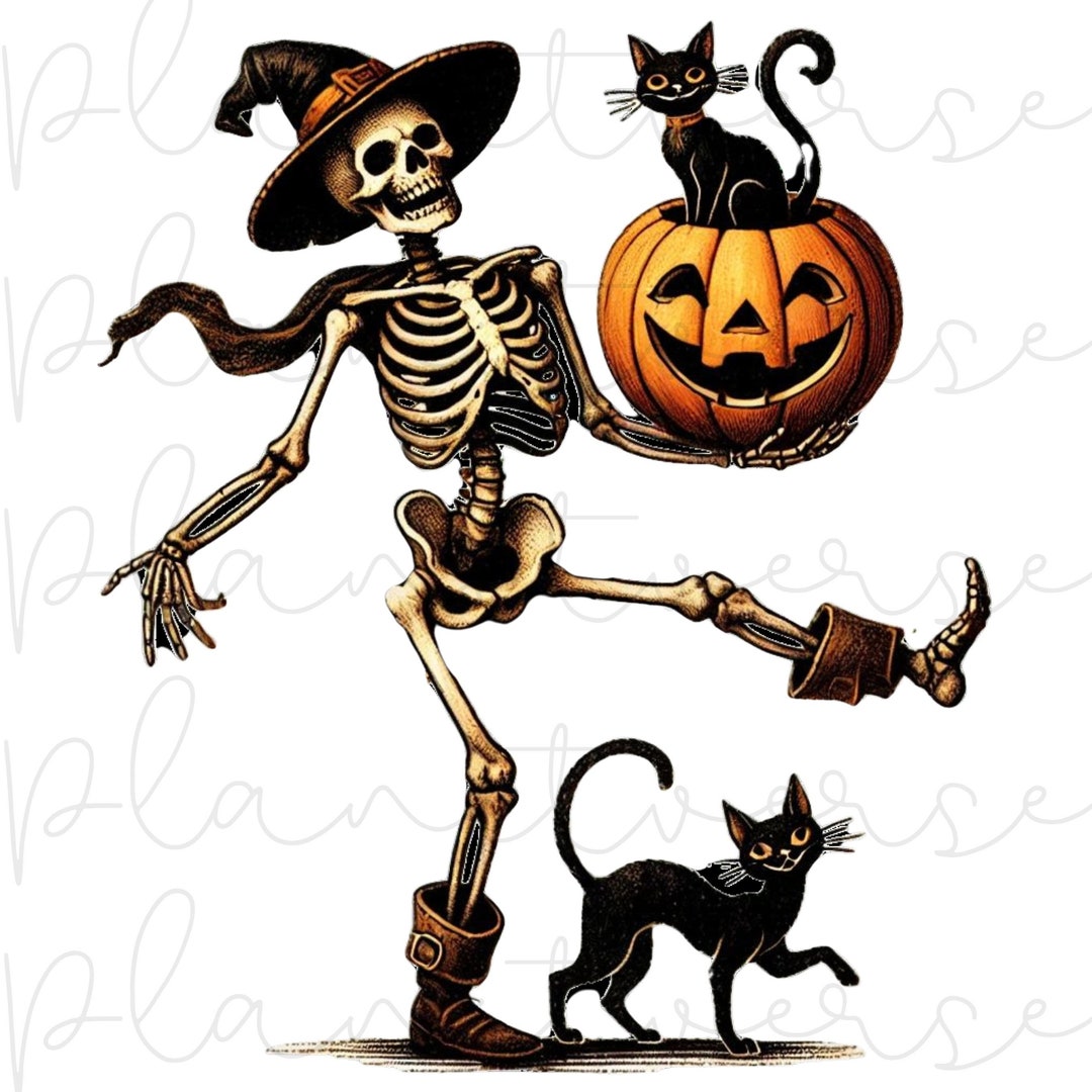 Halloween PNG, Halloween Skeleton PNG, Spooky Png, Dancing Skeleton ...