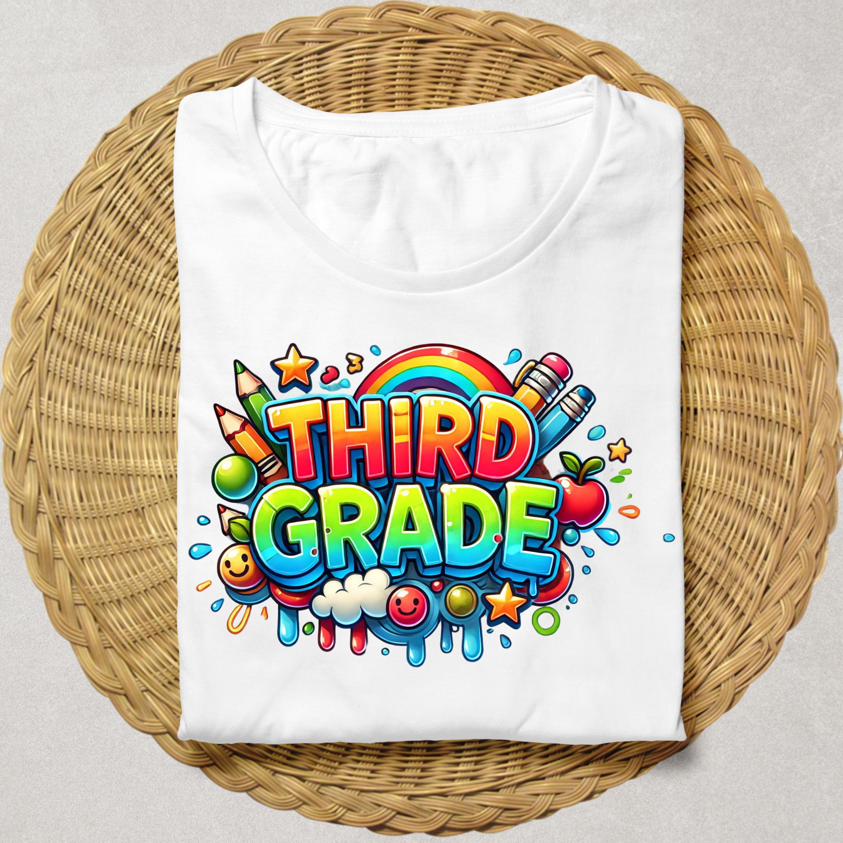 Third Grade PNG, Third Grade Teacher Shirt, Back to School PNG, Teacher ...