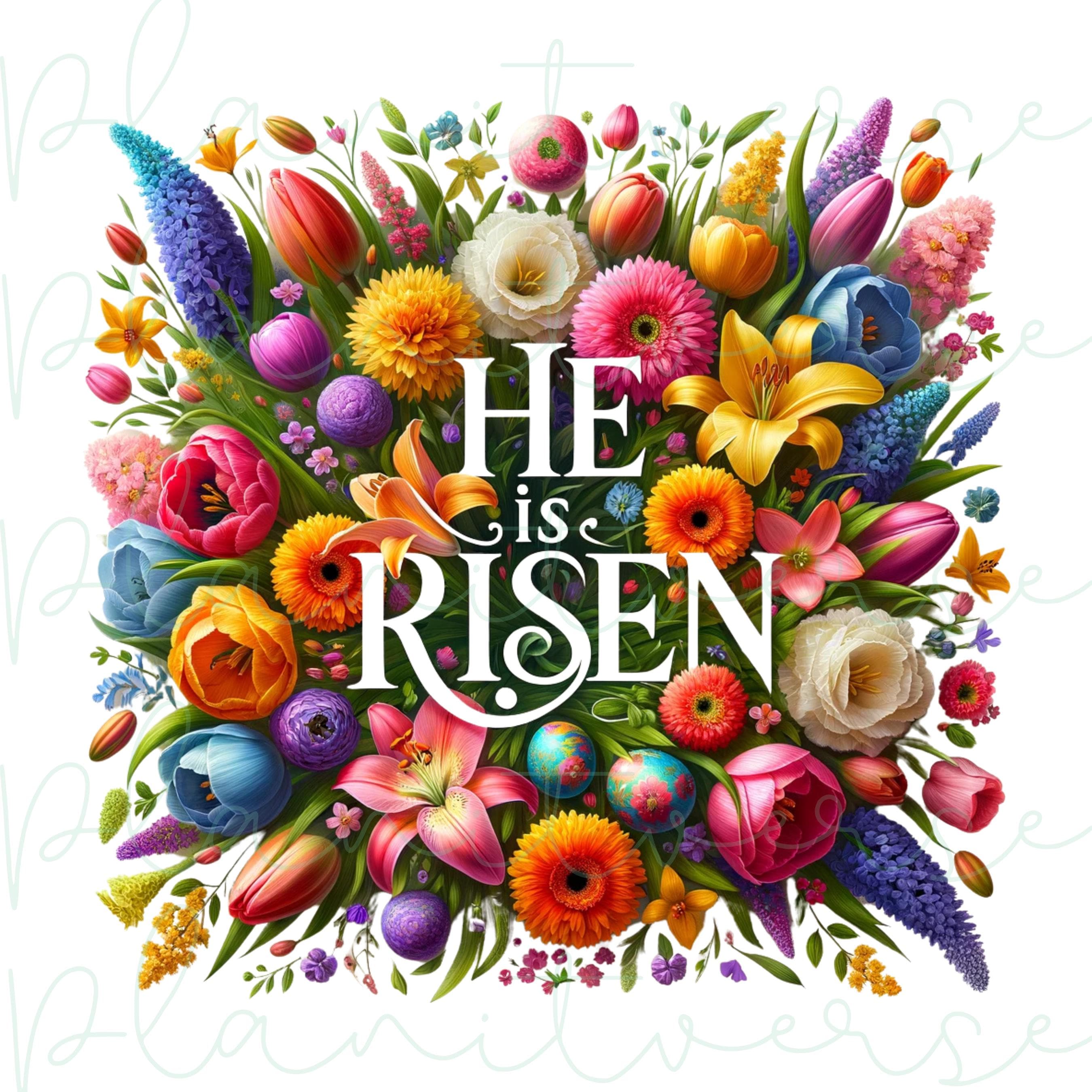 He is Risen PNG, Luke 24:6, He is Risen, Retro Easter Png, Easter ...