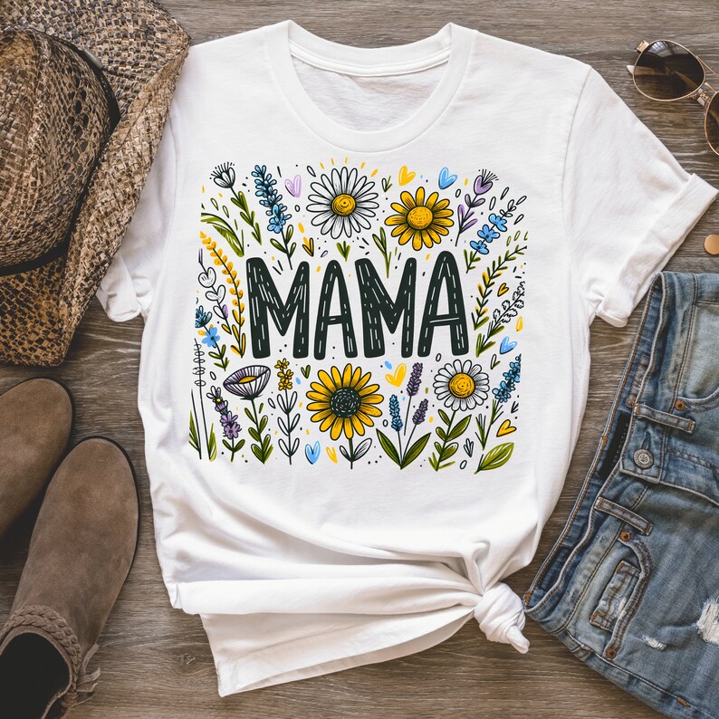 Mama PNG, Mothers Day PNG, Floral Png, Flower Png, Gift for Mom, Mom ...