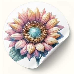 Pastel Sunflower, Sunflower PNG, Sunflower Gifts, Floral Png, Flower ...