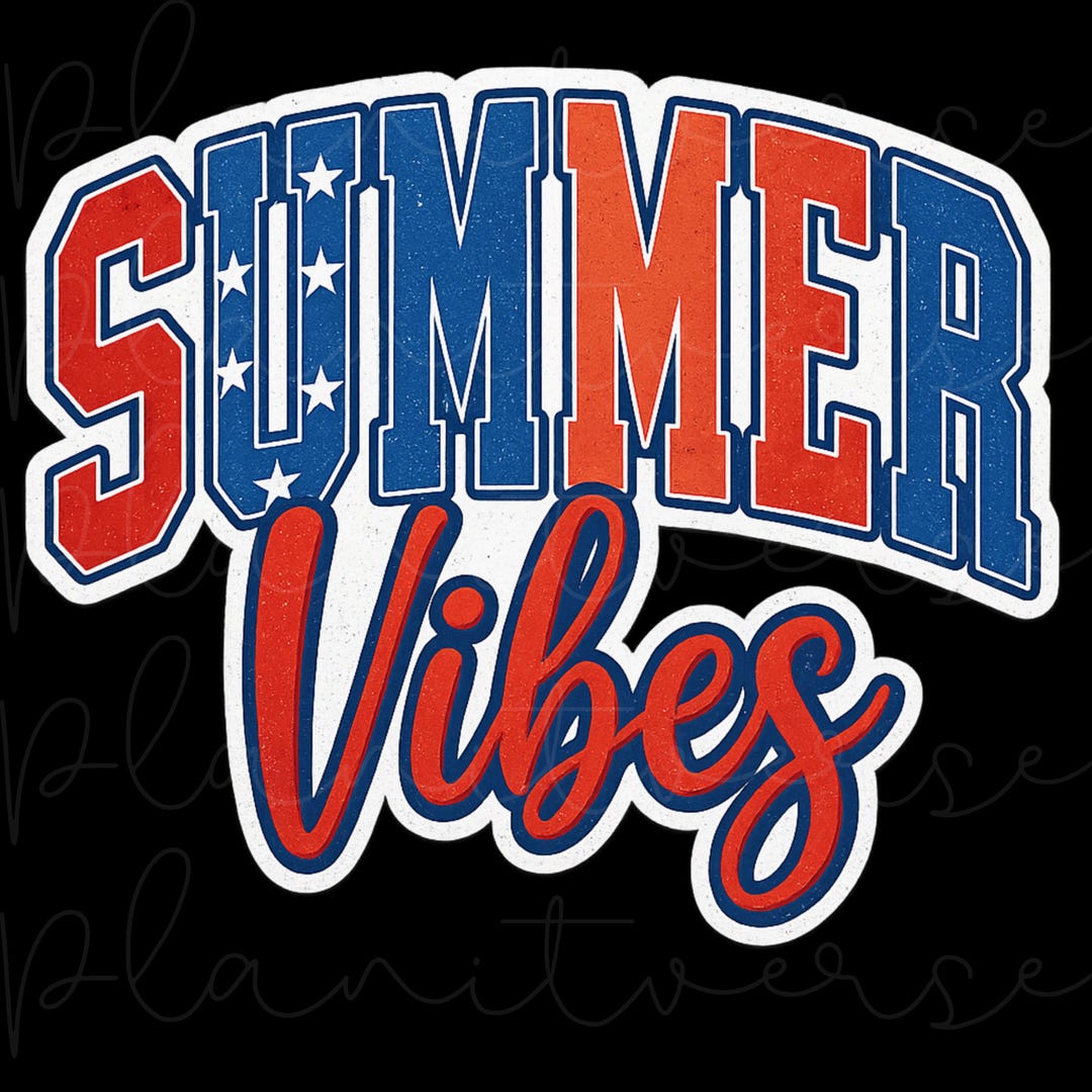 Summer Vibes PNG, Varsity Png, Summer Png, Trendy Summer Png ...