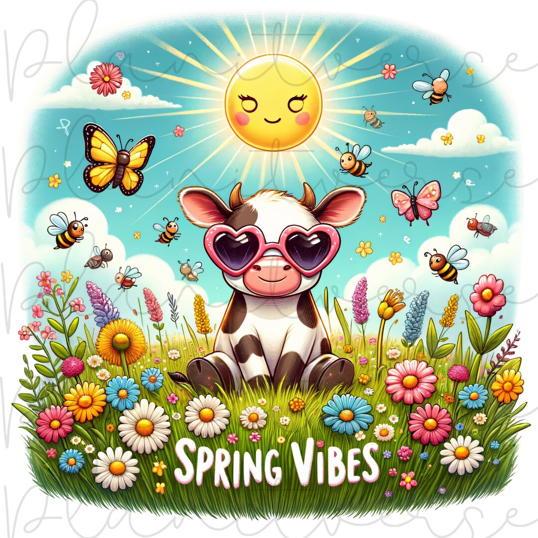 Spring Vibes PNG, Hello Spring PNG Designs, Spring Clipart, Spring ...