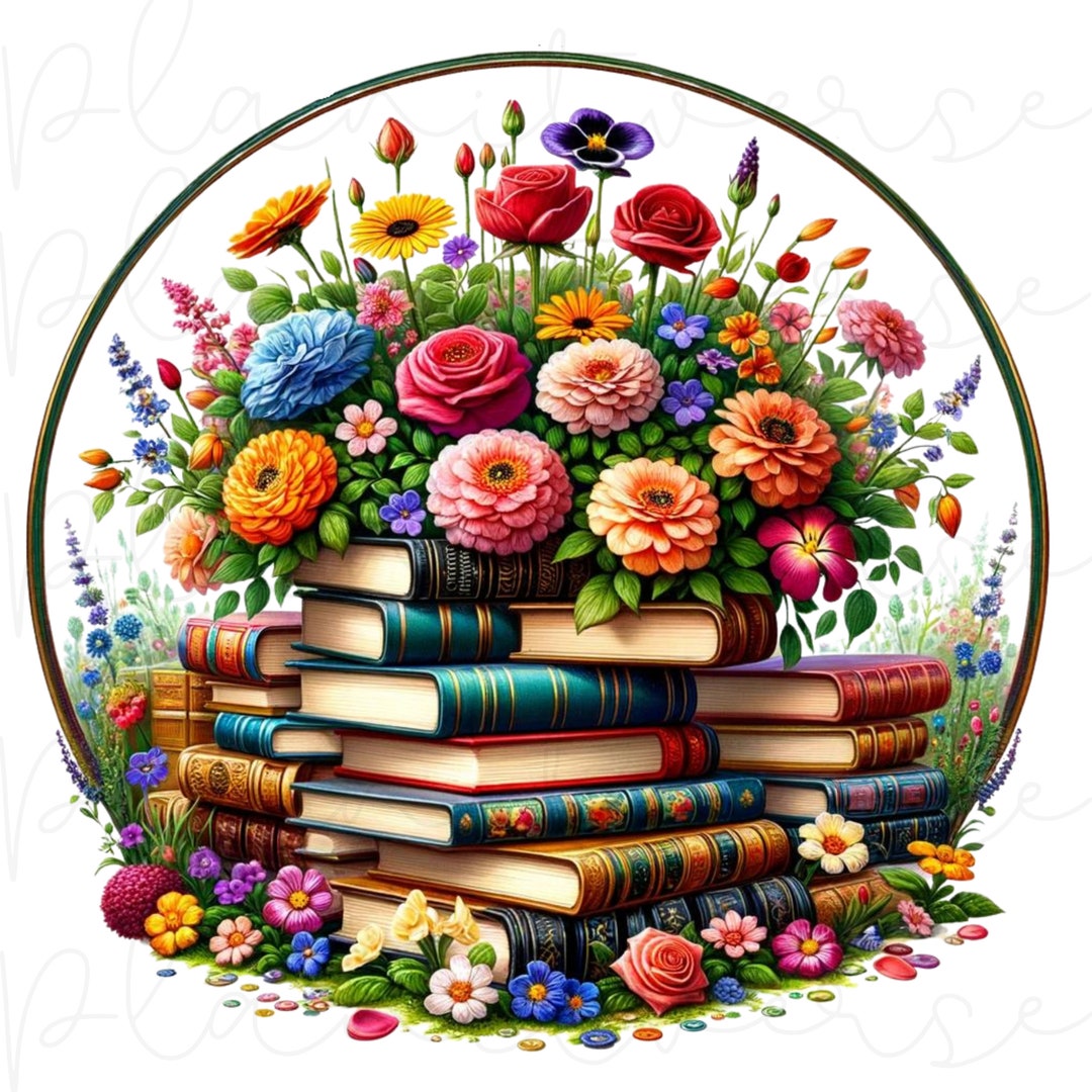 Floral Book, Wildflower PNG, Flower Meadow PNG, Floral PNG, Minimalist ...