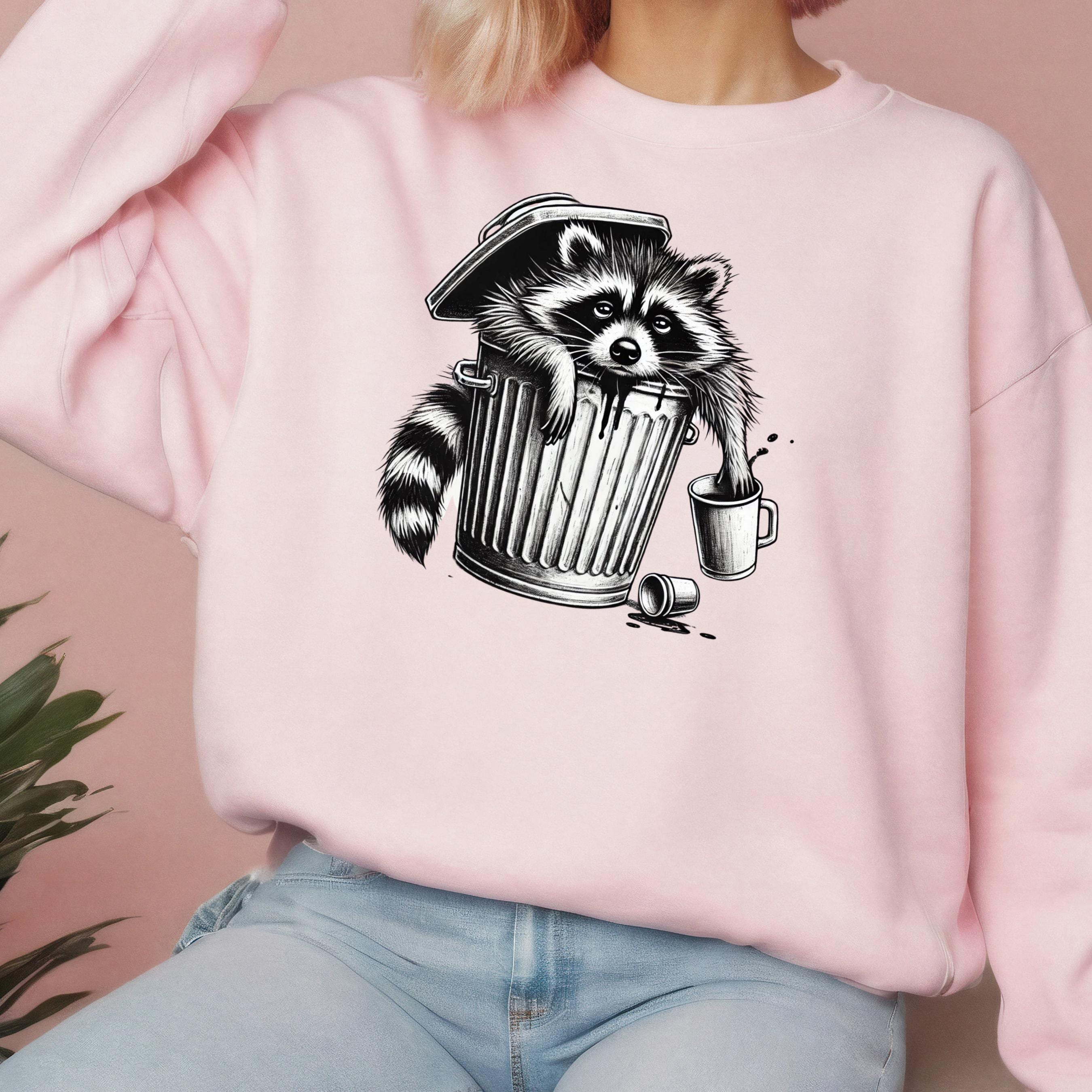 Betrunkener Waschbär PNG, Waschbär PNG, Waschbär im Vintage-Stil ...