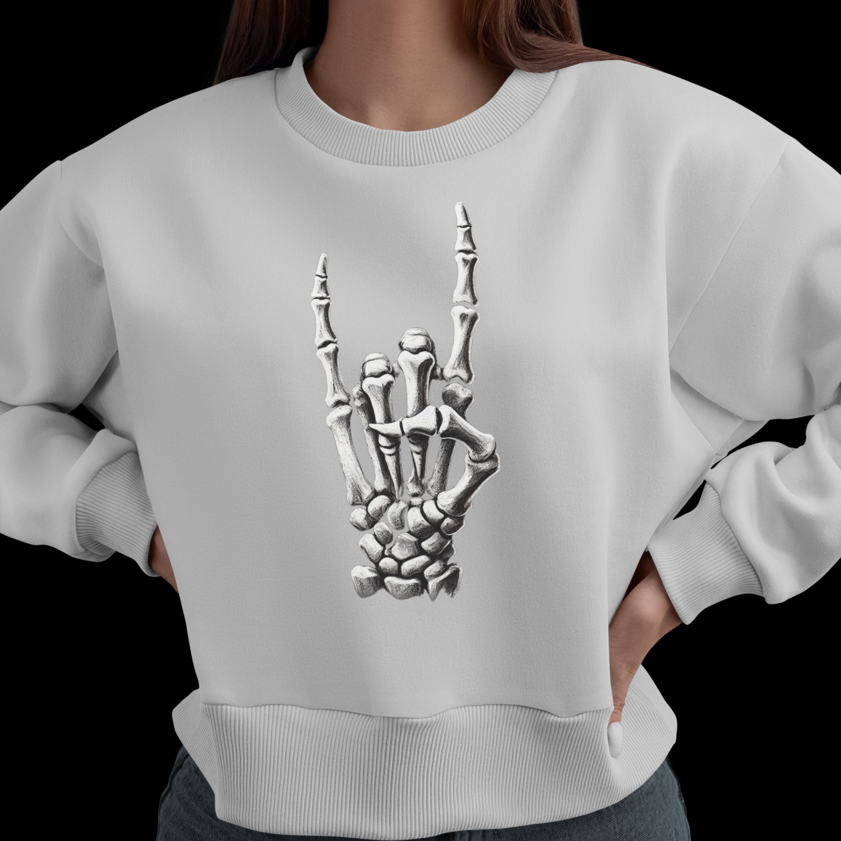 Rock on Hand PNG, Skeleton PNG, Rock and Roll Png, Stoner Png, Skeleton ...