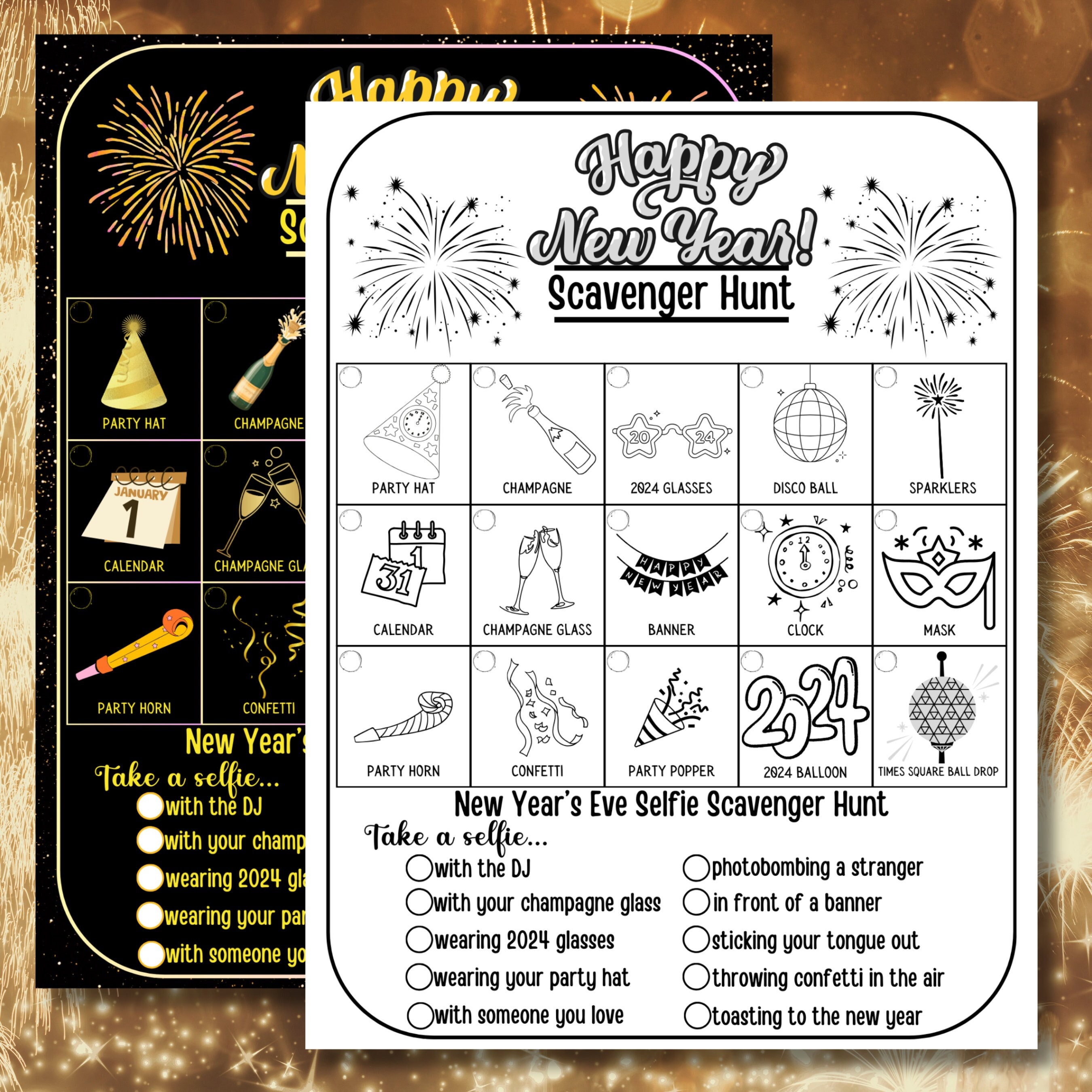 New Year's Scavenger Hunt, Scavenger Hunt, New Year's Scavenger Hunt ...